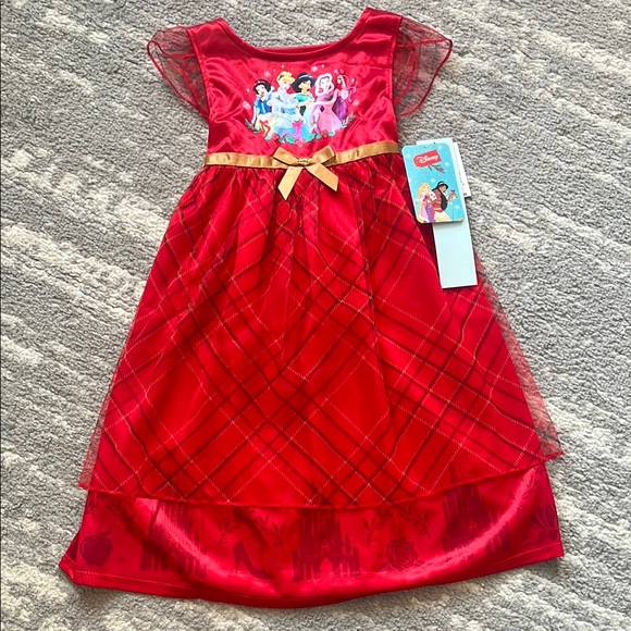 Disney | Pajamas | Disney Princess Red Dress With Gold Bow | Poshmark